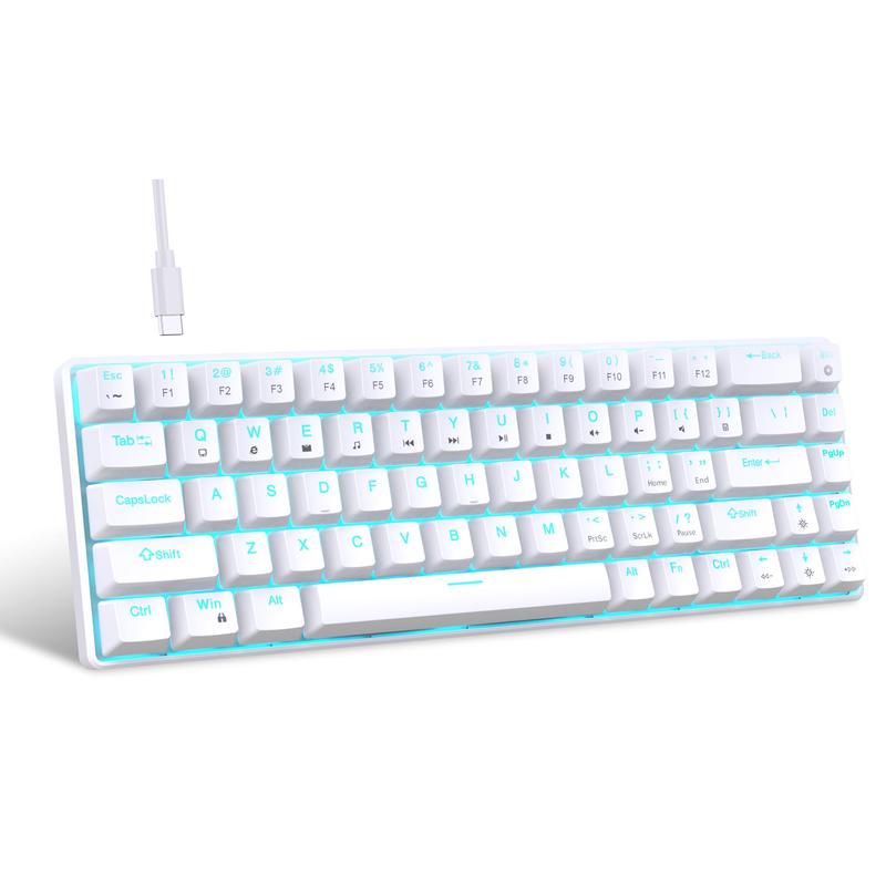 HXSJ Portable 60% Mechanical Computer Keyboard, 1 Count Wired Gaming ...