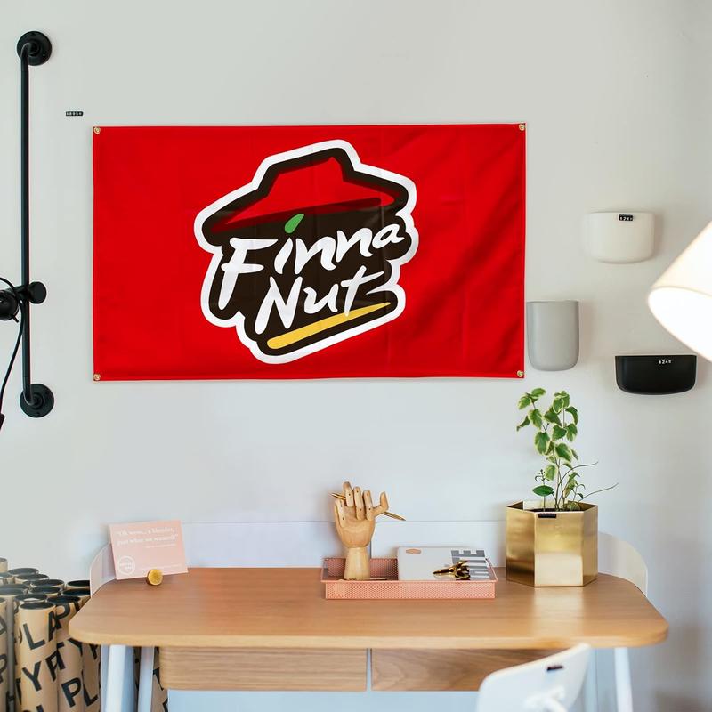 Finna Nut Pizza 3x5Ft Flag Funny Poster Tapestry for College Dorm Room Man Cave Wall Hanging ...