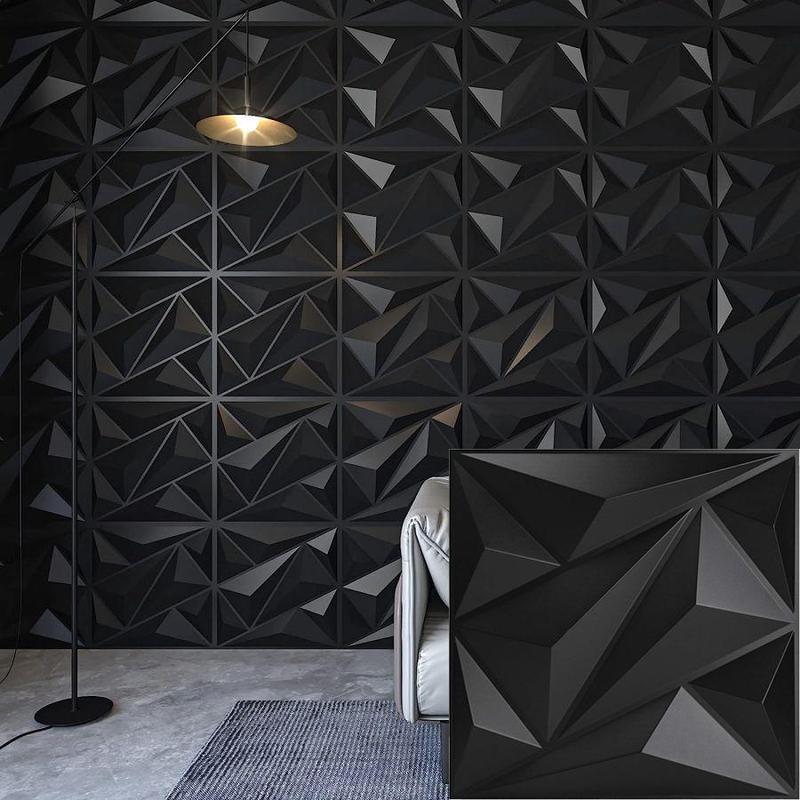 3D Geometric Pattern Wall Panel Sticker, Modern Self Adhesive Wall ...