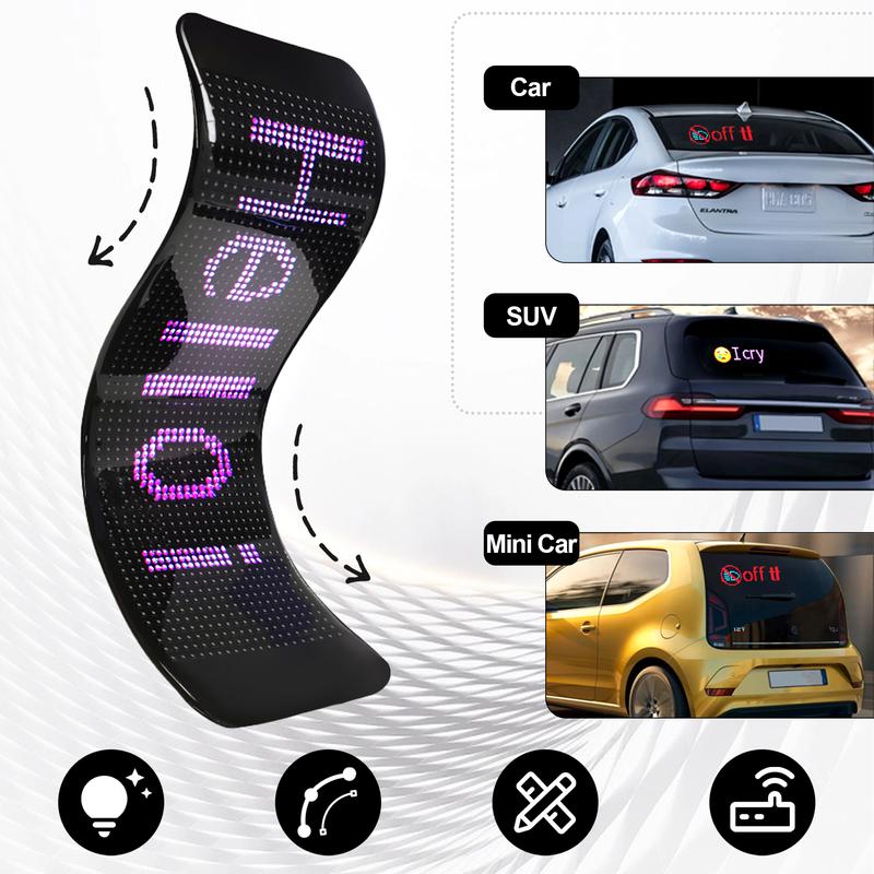 JOYYE LED Sign, LED Car Screen, DIY Text, Patterns & Animations for Car ...