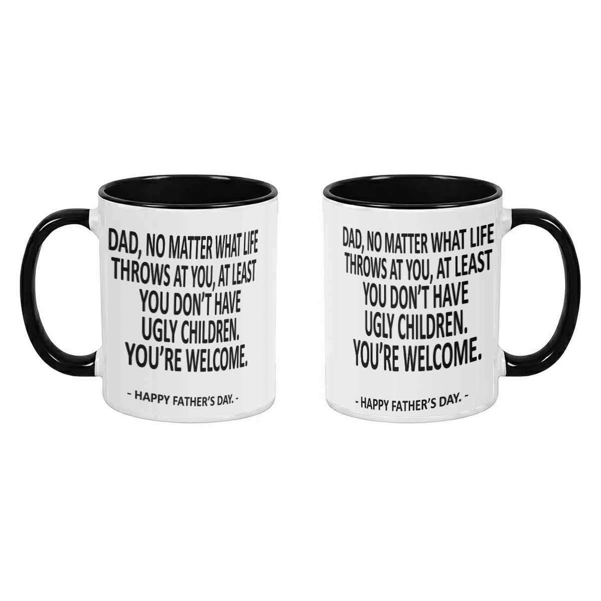 Funny Dad Quote Mug (11oz/15oz)， Humorous Father's Day Saying Print ...