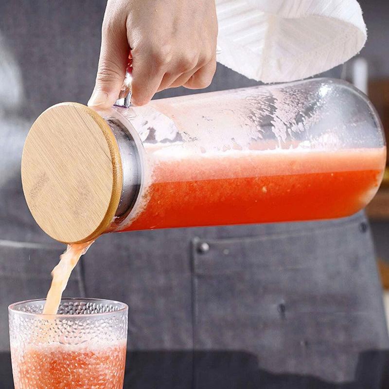 1pc Acrylic Juice Pot, High-End Stripe Tea Pot, Commercial Beverage ...