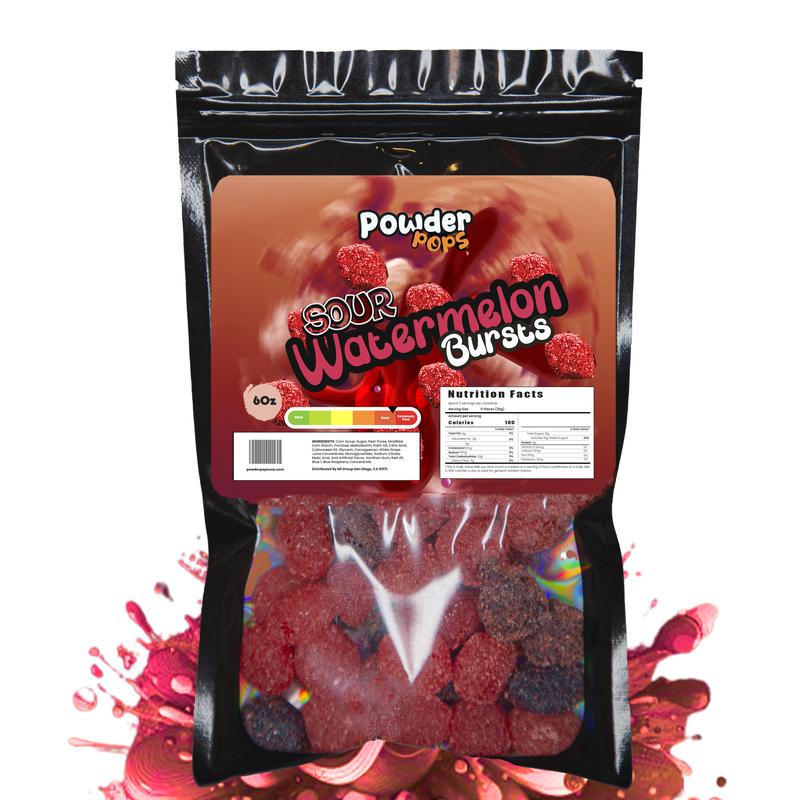 PowderPops Sour Watermelon Gusher Bursts Viral Candy 6OZ Sweet & Sour ...