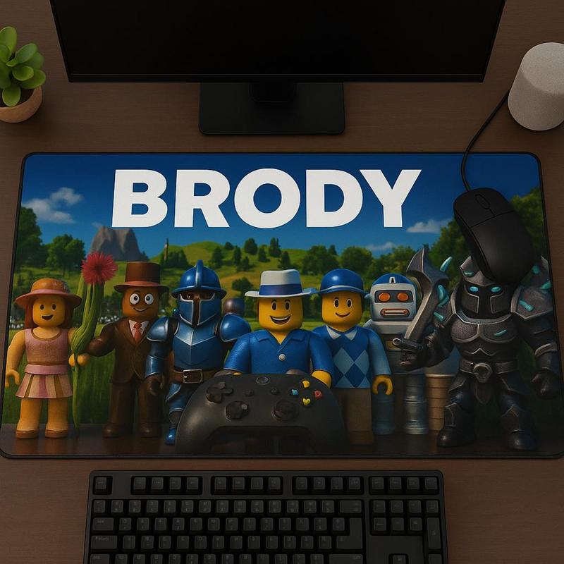 Personalized Roblox Desk Mat, Custom Gaming Mat with Name, Perfect Gift ...
