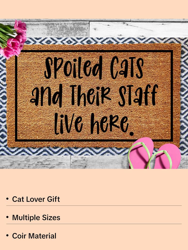 Funny Cat Doormat, Funny Door Mat, Welcome Mat, Cat Lover Gift ...