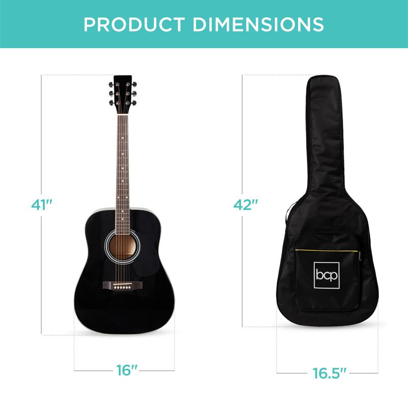 Best Choice Products 41in Full Size All-Wood Acoustic Guitar Starter ...