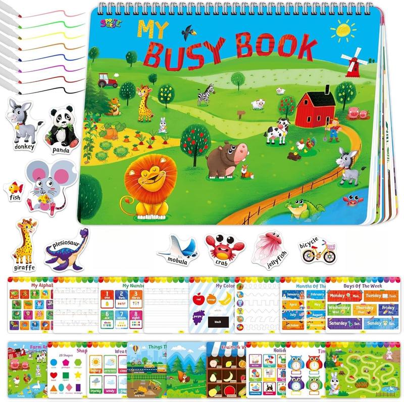 [New Deal] Preschool Busy Book, 30 Different Themes Activities Book ...