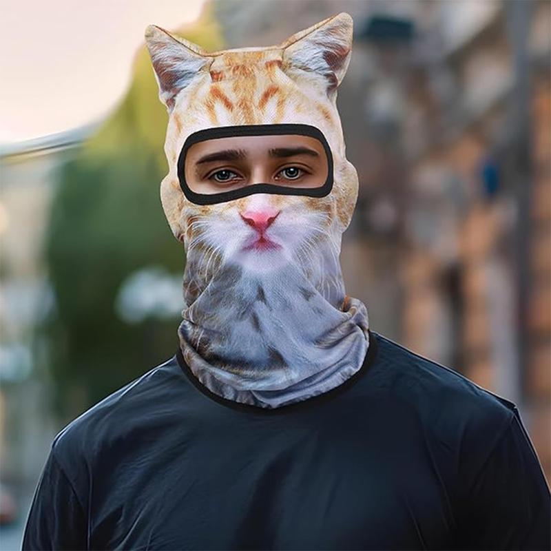 3D Cat Ski Balaclava Sheisty Face Mask with Ears for Music Festivals ...