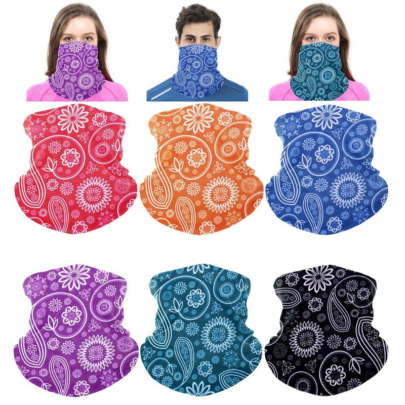 Neck Gaiter (6 Or 9 Pack) Face Cover Men Women Scarf Mask Headbands ...