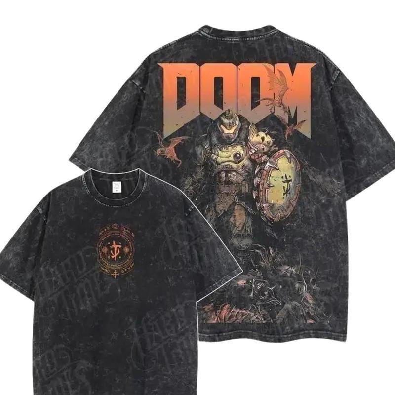 DOOM The Dark Ages 2025 Limited Tee – Heavyweight Acid Washed Vintage ...