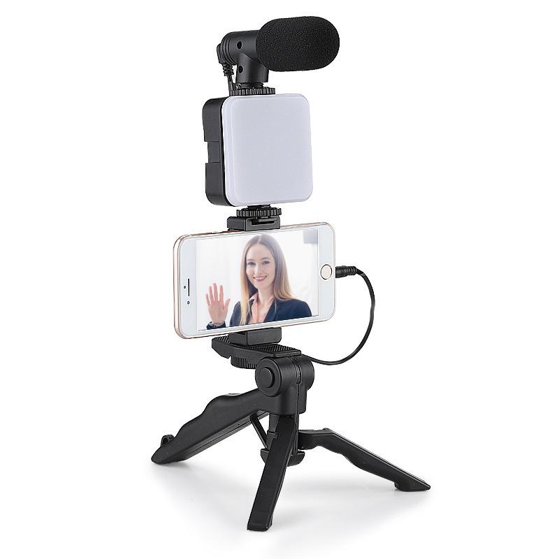 5-in-1 Vlogging Kit with Tripod, LED Light, Microphone & Phone Mount ...