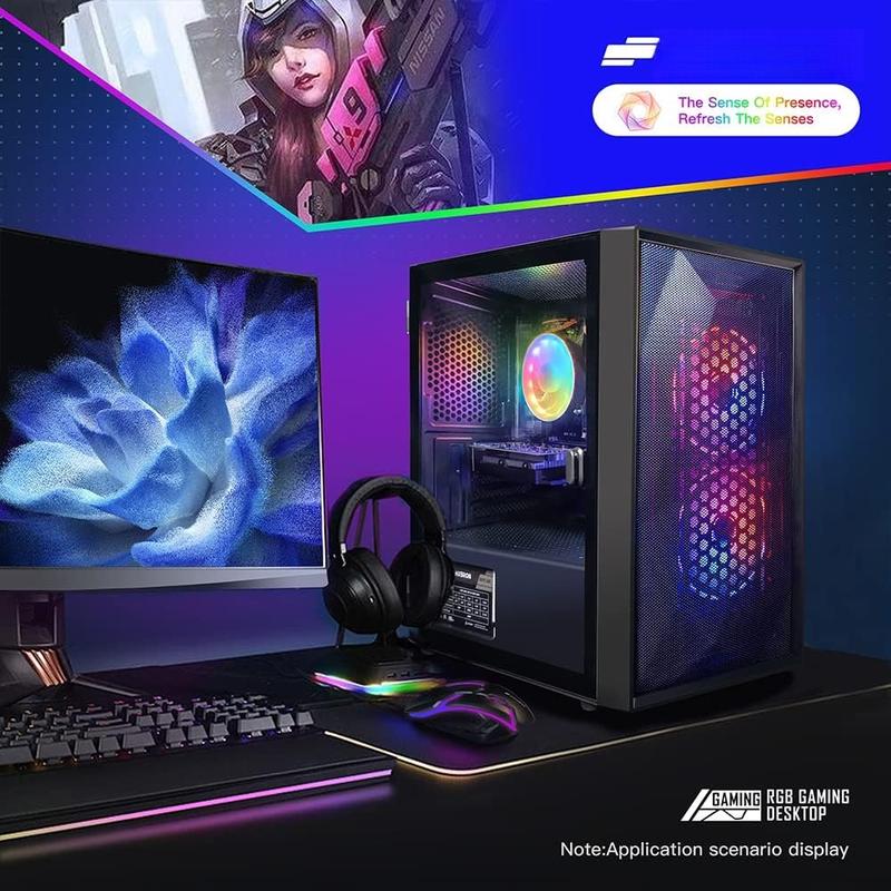 Prebuilt Gaming PC Desktop, Radeon RX 550 4G, Core i5 up to 3.7GHz, 16G ...