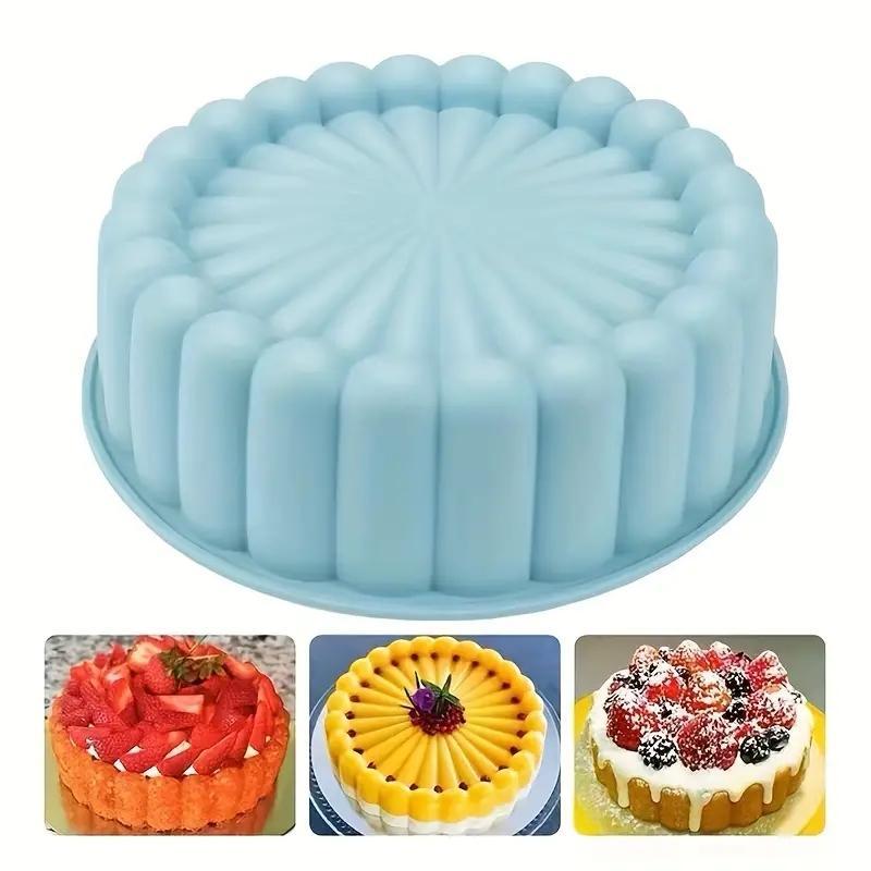 Silicone Cake Mold, 1 Count Round High Temperature Resistant Cake Mold ...