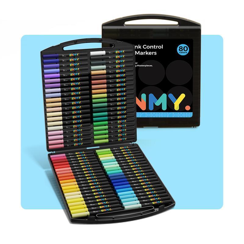 ENMY 80 Colors Acrylic Paint Markers, Direct Liquid Acrylic Paint ...
