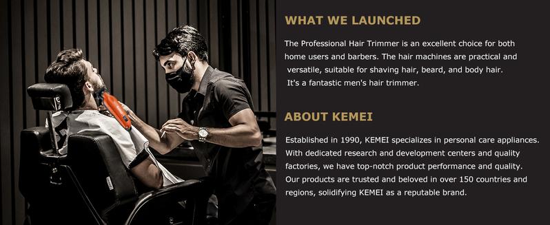 KEMEI 2293 Professional Hair/Beard Trimmer for Men Zero Gapped Hair ...