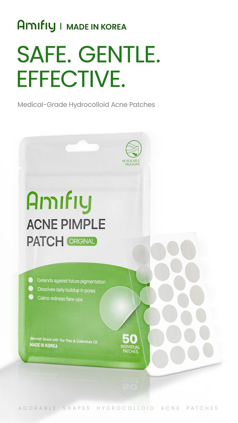 Amifiy Pimple Patches with Hydrocolloid & Tea Tree – Korean Skincare ...