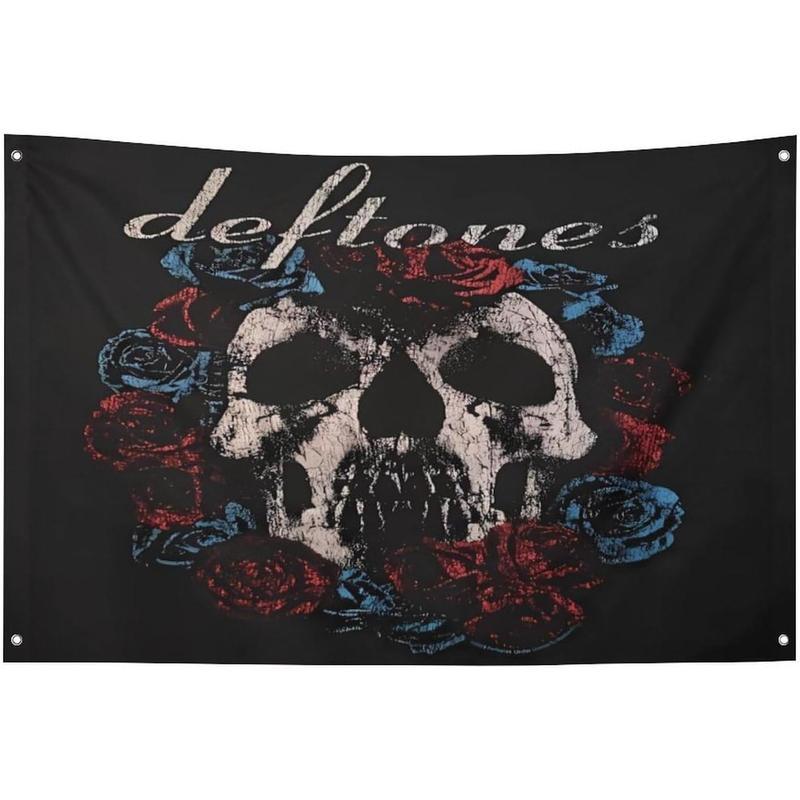 for DefTones Flag Skull Art Poster Tapestry for Decorating Garden Yard ...