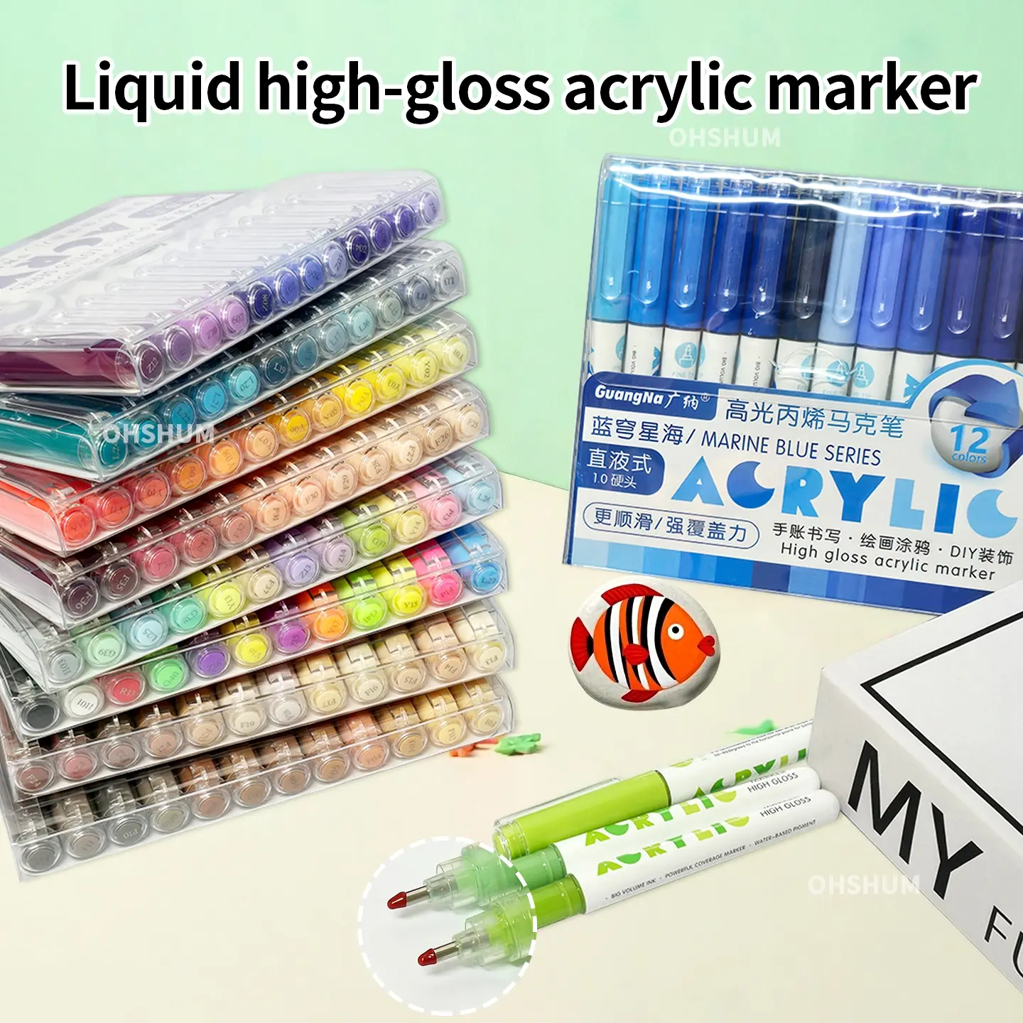 Guangna Gel Pen Set 108pcs, 1.0mm Hard Tip Refillable Pens, Ideal for ...