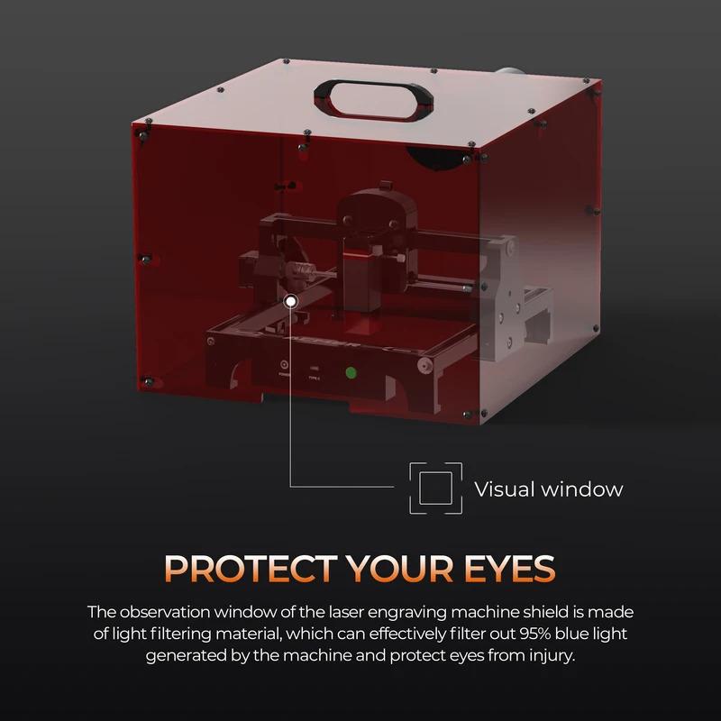 ACMER S1 mini Laser Enclosure Box Laser Protection Vent Dustproof ...