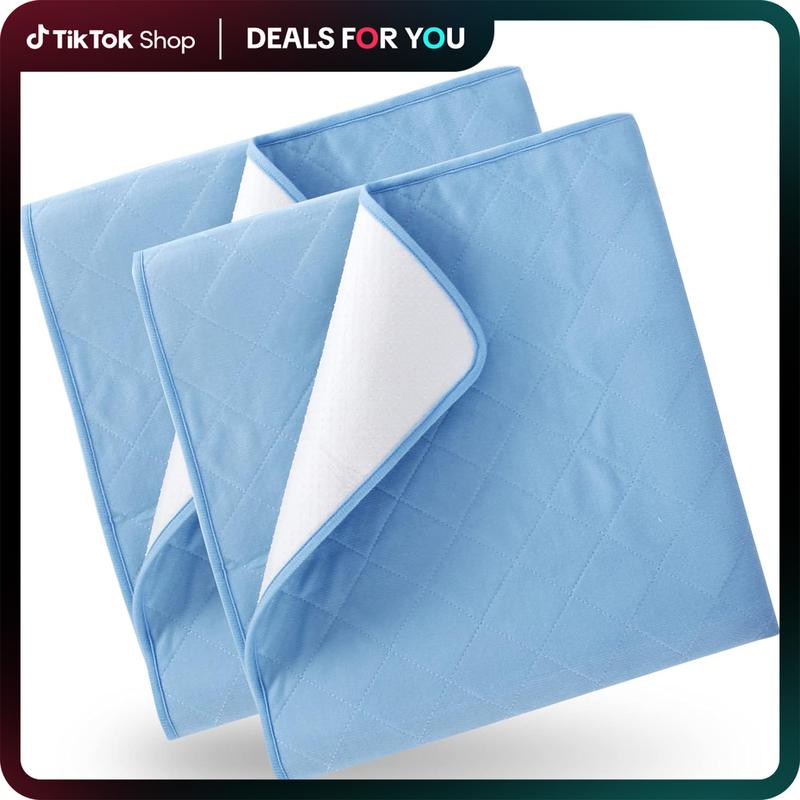 Waterproof Bed Pads Washable Reusable - 4-Layer Incontinence Underpads ...