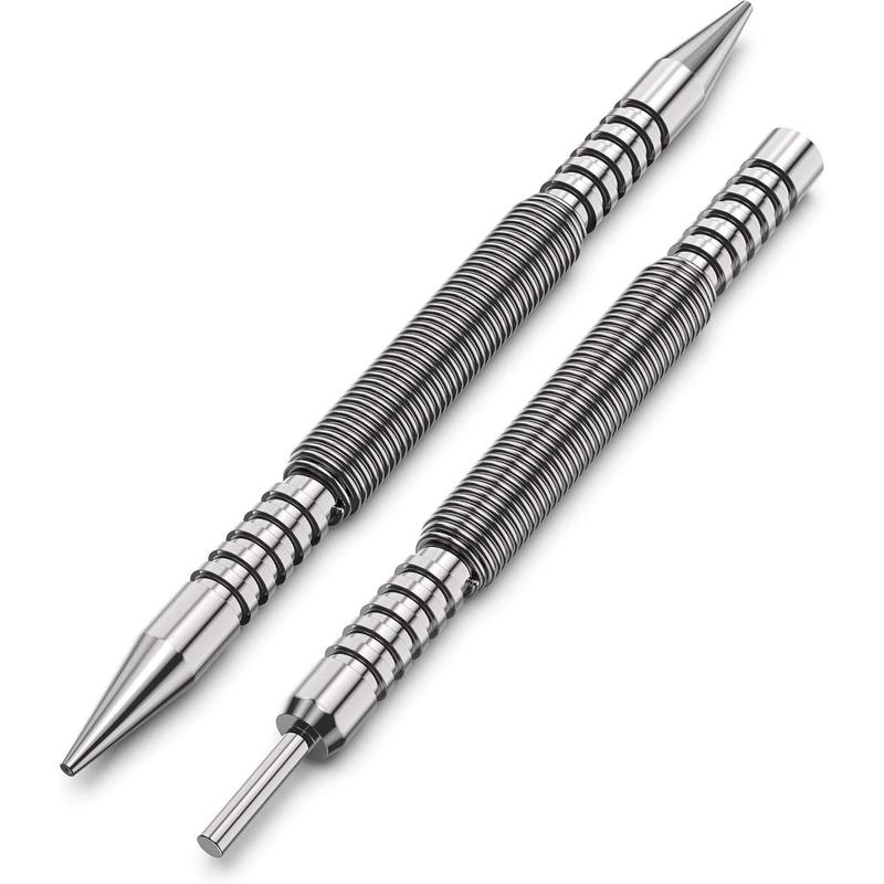 Spring Loaded Nail Set Tools,2-PCS Dual Head Nail Setter and Hinge Pin ...