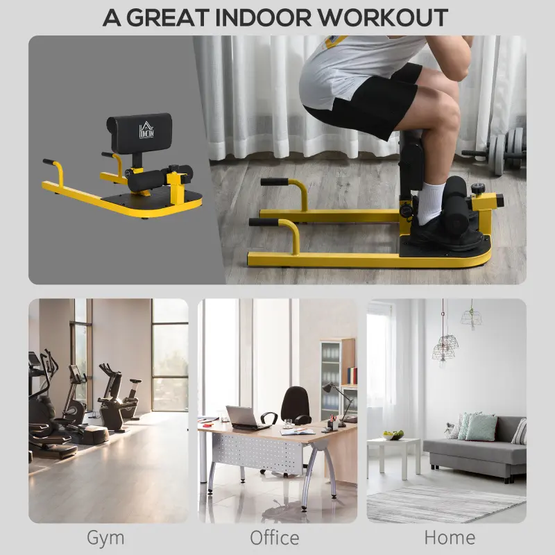 Soozier 3-in-1 Padded Push Up Sit Up Deep Sissy Squat Machine Home Gym ...