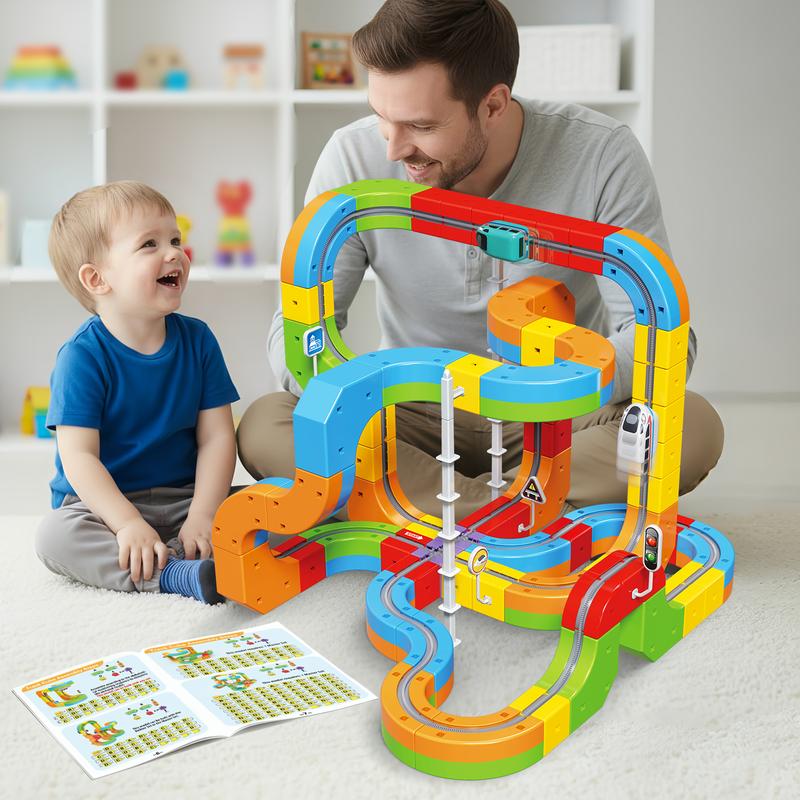 Klickrail Electric Train Set Flexible Race Track Rail Toys, Building ...