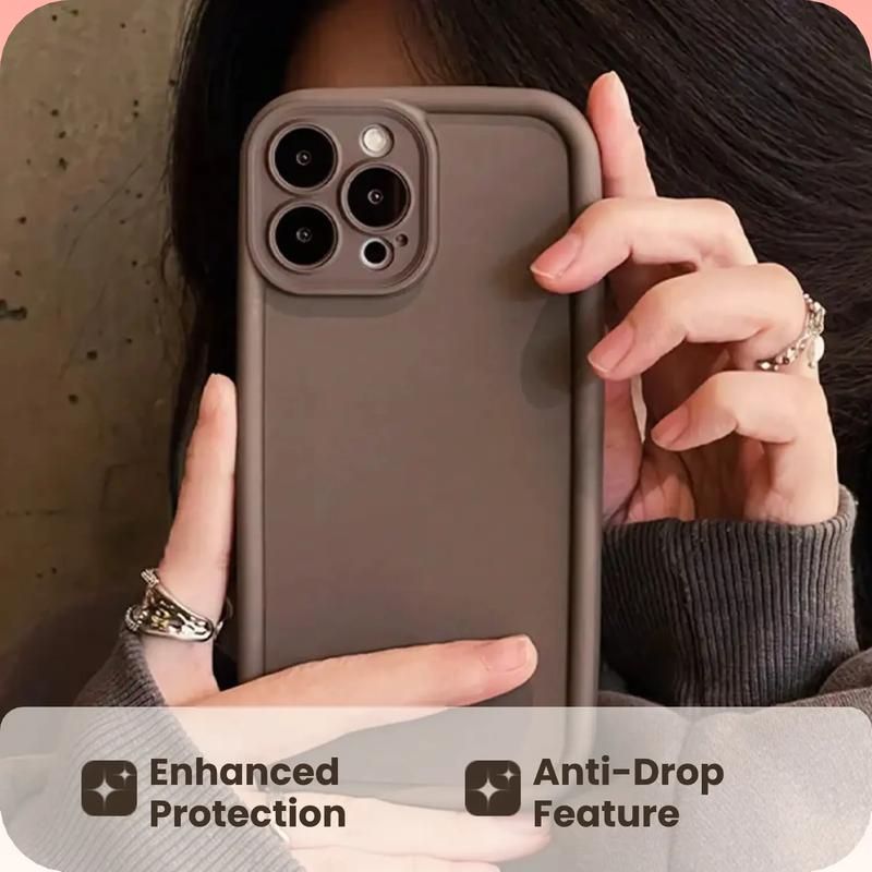 Solid Color Anti-drop Phone Case, Durable Thickened Phone Protective ...