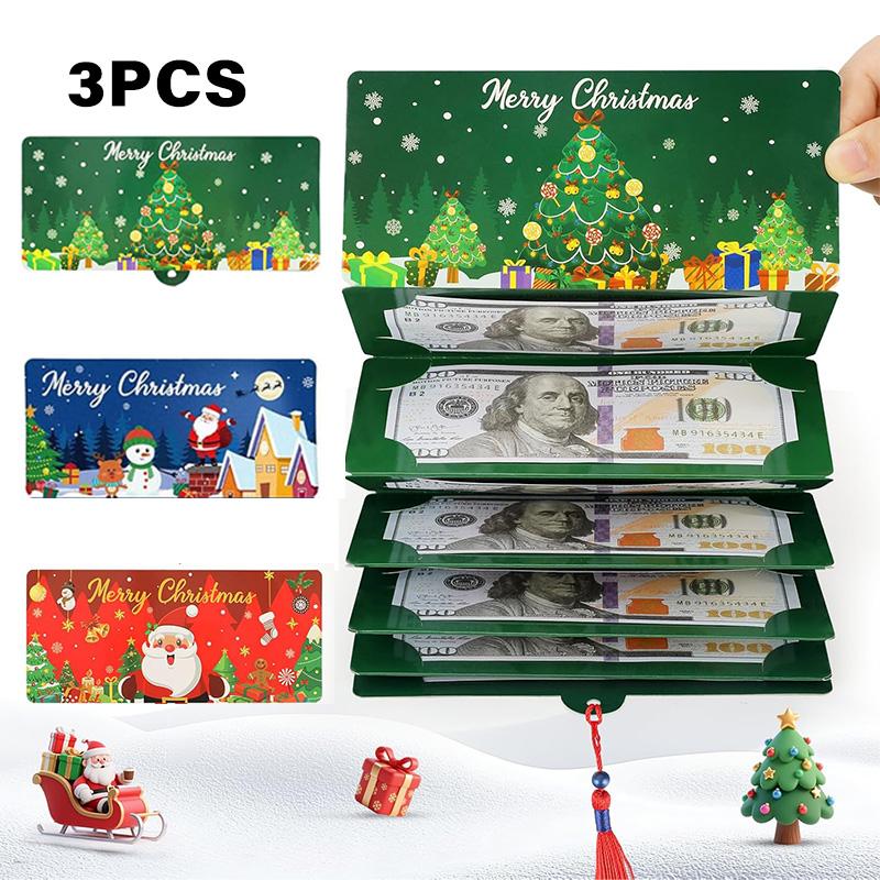 3Pcs Christmas Cash Gift Envelope Money Clip for Men and Women Cartoon ...