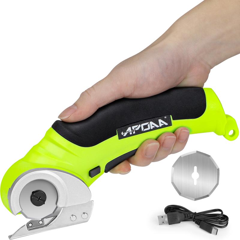 APOAA Cordless Electric Scissors, USB Rechargeable Electric Box Cutter ...