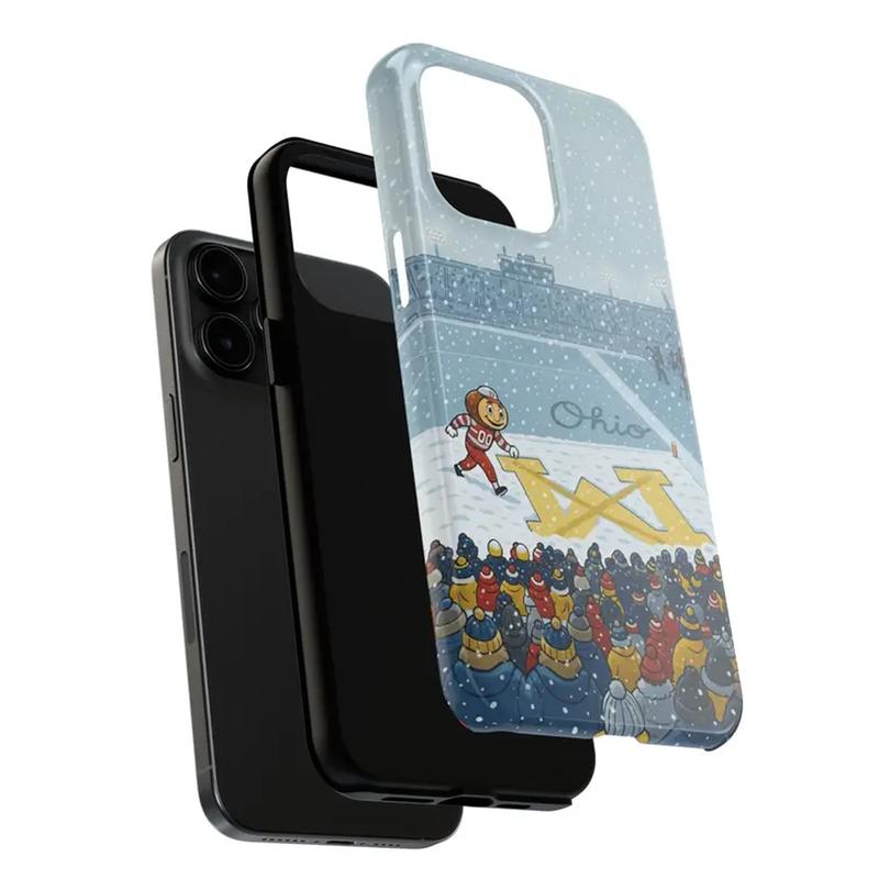 Ohio vs Michigan Rivalry Phone Case, Script Ohio on Big M Phone Cover ...