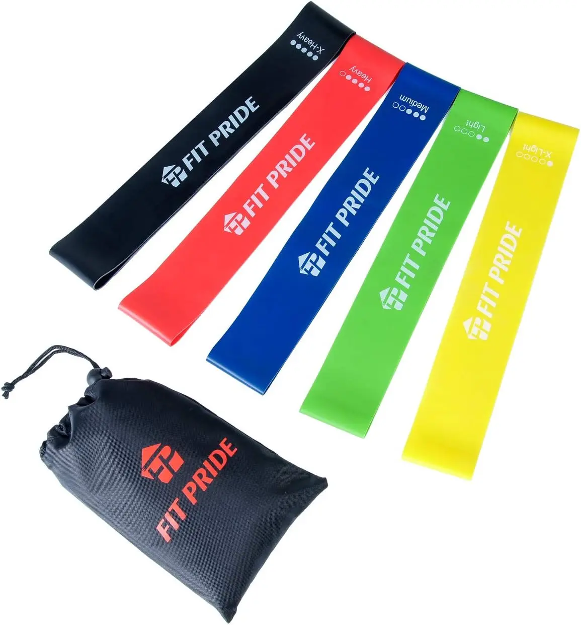 FIT PRIDE Resistance Loop Exercise Bands with Carry Bag and Ebook,5 ...