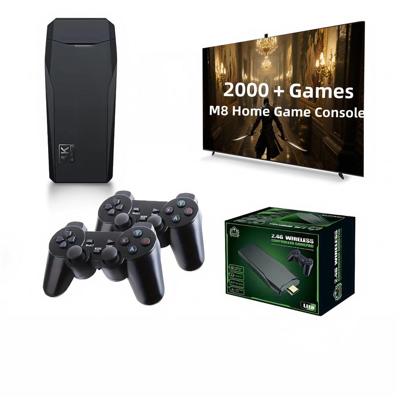 Wireless Game Console Set, Plug & Play Video Game Console with 32G/64G ...