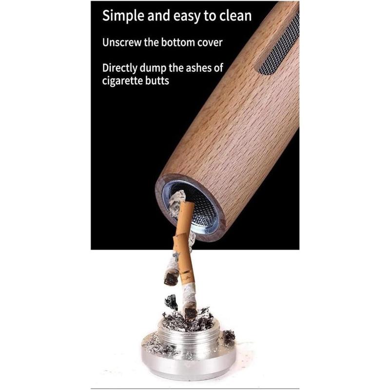 Mini Car Ashtray Wood Non-Dropping Ashtray Portable Car Smoking Non ...