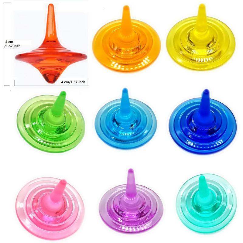 Children’s Acrylic Spinning Tops Gems Toys, Colorful Durable Shiny ...