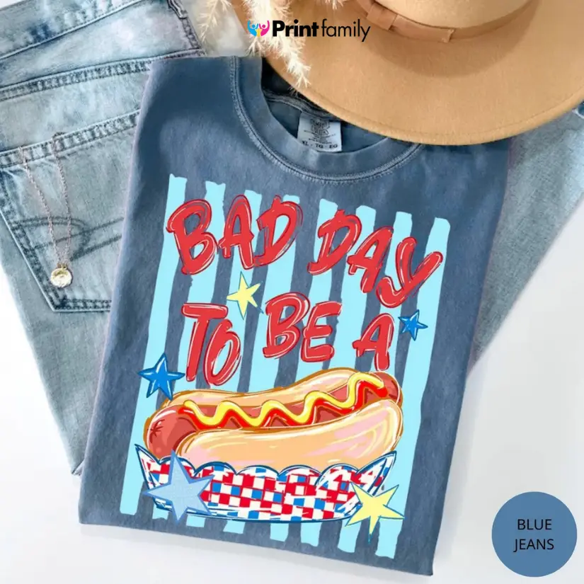 Comfort Colors Bad Day To Be A Hot Dog Shirt, Fourth Of July Shirt, 4th ...