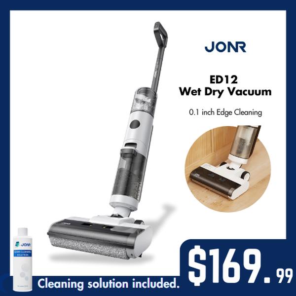 JONR ED12 Cordless Wet Dry Vacuum, Vacuum and Mop Combo in One Go, Edge ...