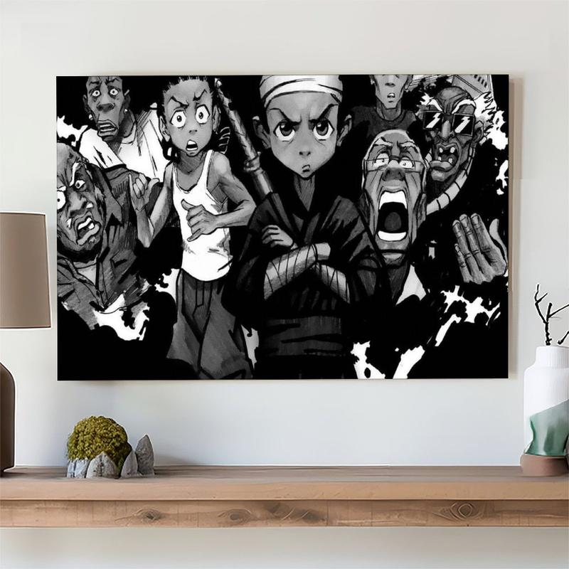 TRsdqW Anime Poster The Boondocks Adult Animated Comedy Vintage Canvas ...