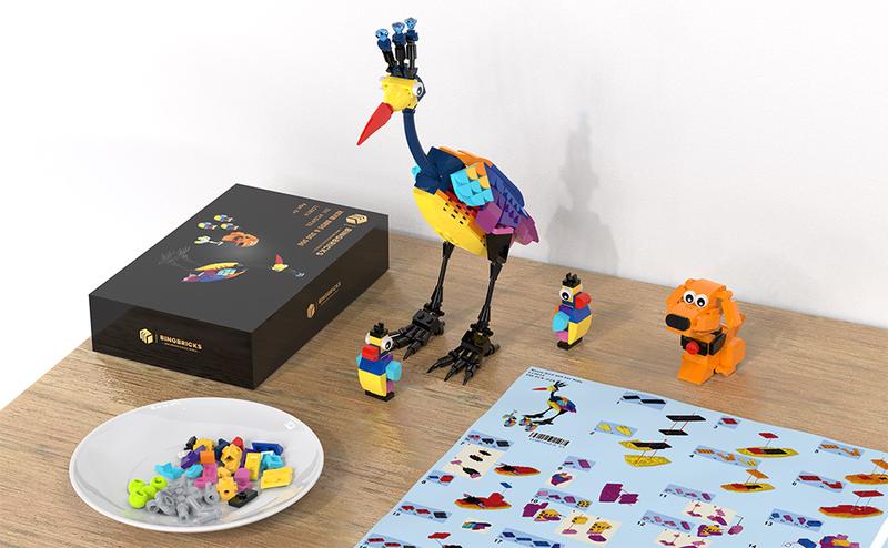 Kevin Birds and Dug Dog Building Blocks, with Three Mini Birds Set ...
