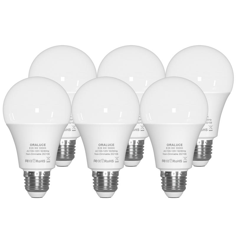 LED Light Bulb,A19 9W Light bulbs,120V E26 Medium Base,Energy Efficient ...