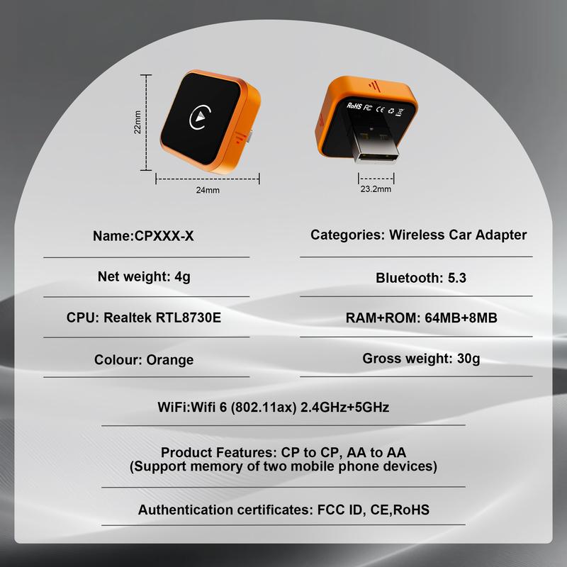 New CarPlay 2026 Wireless Adapter - Mini Cube Pro 3.0 Plug & Play, Auto ...