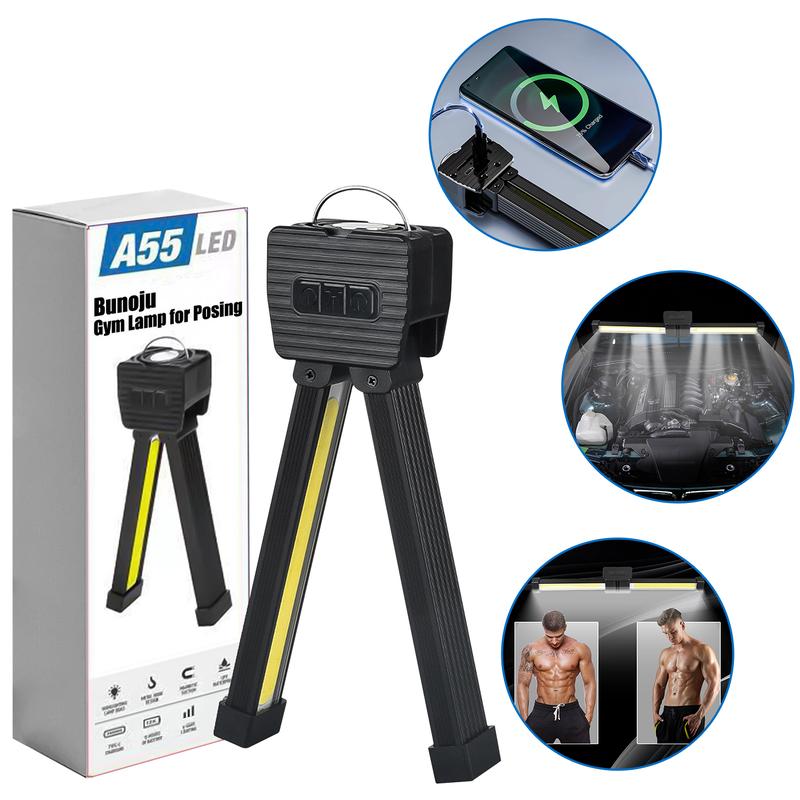 Gym Light for Posing - Portable Magnet LED Flashlight with Hanging Hook ...