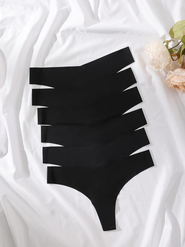 Women's Solid Color Seamless V-shaped Waist Thong, Soft Comf - TikTok Shop