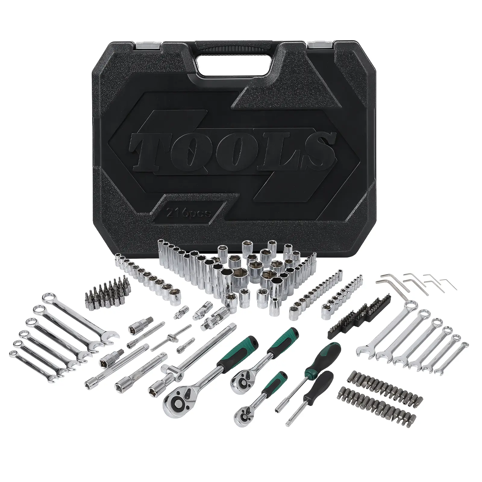 216PCS Professional Mechanics Tool Kit and Socket Set – Heavy-Duty ...