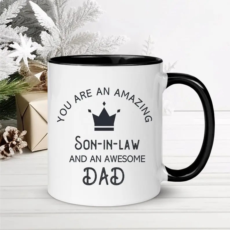 Personalized Son-in-Law and Dad Mug: Custom Name Gift for Inlaw ...