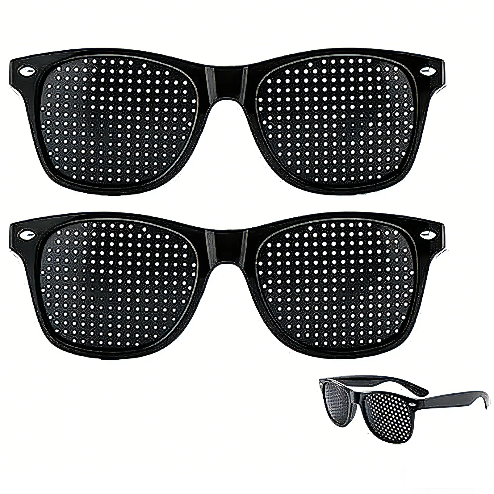 2 Pairs Pinhole Glasses Anti-Myopia Astigmatism Glasses,Men's Women's ...