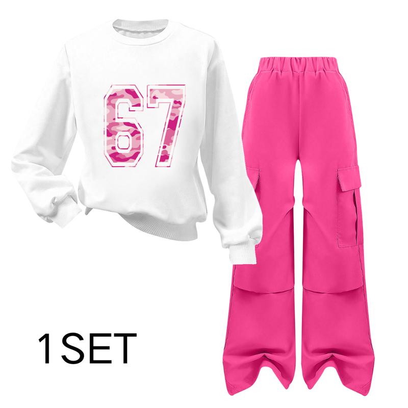 67 Kid Meme Funny Six Seven Gen Alpha Slang Crew Neck Sweatshirt 6-7 ...