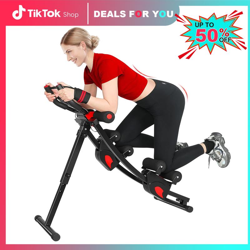 Ab Machine for Home Gym, Foldable Abdominal Equipment for Core Workout ...