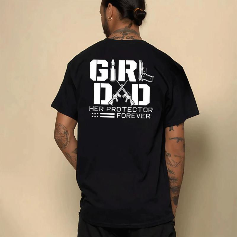 Girl Dad Her Protector Forever Hoodie Proud Father Gift Strong Dad ...