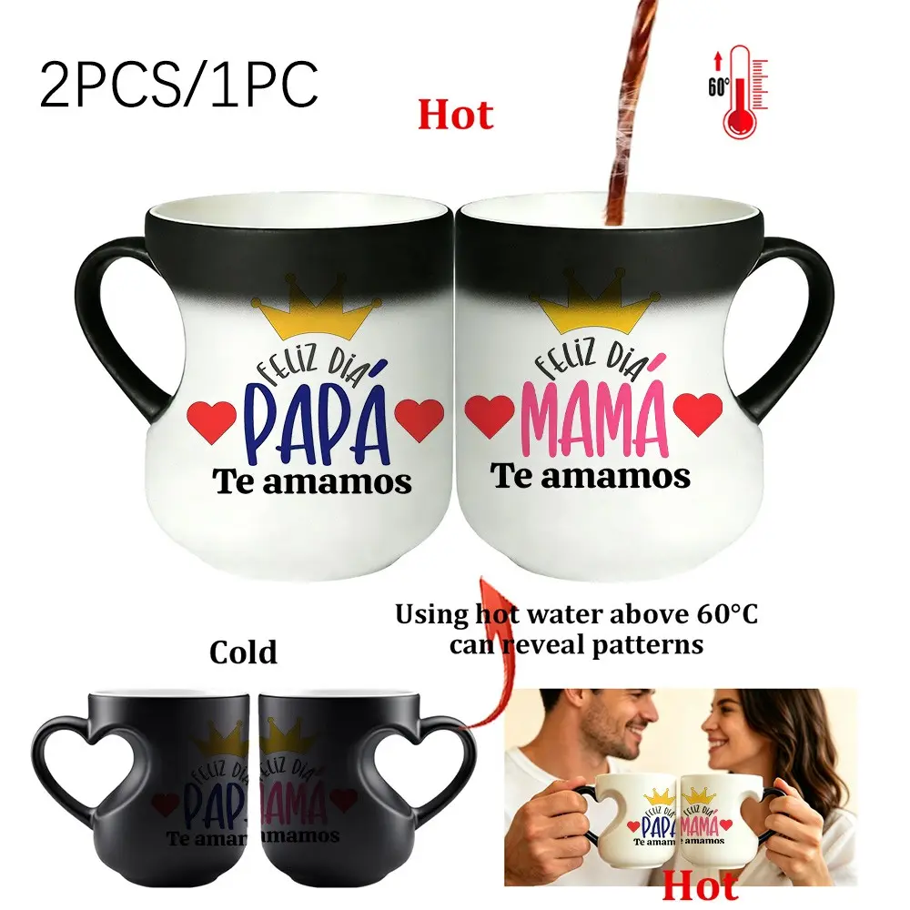 Magic Color Changing Mug, Heart Handle, Thermosensitive Ceramic, 11 Oz ...